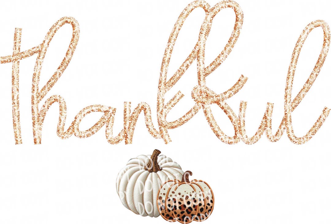 Thankful With Pumpkins | DTF Ready to Press or Sublimation Transfer - Etsy