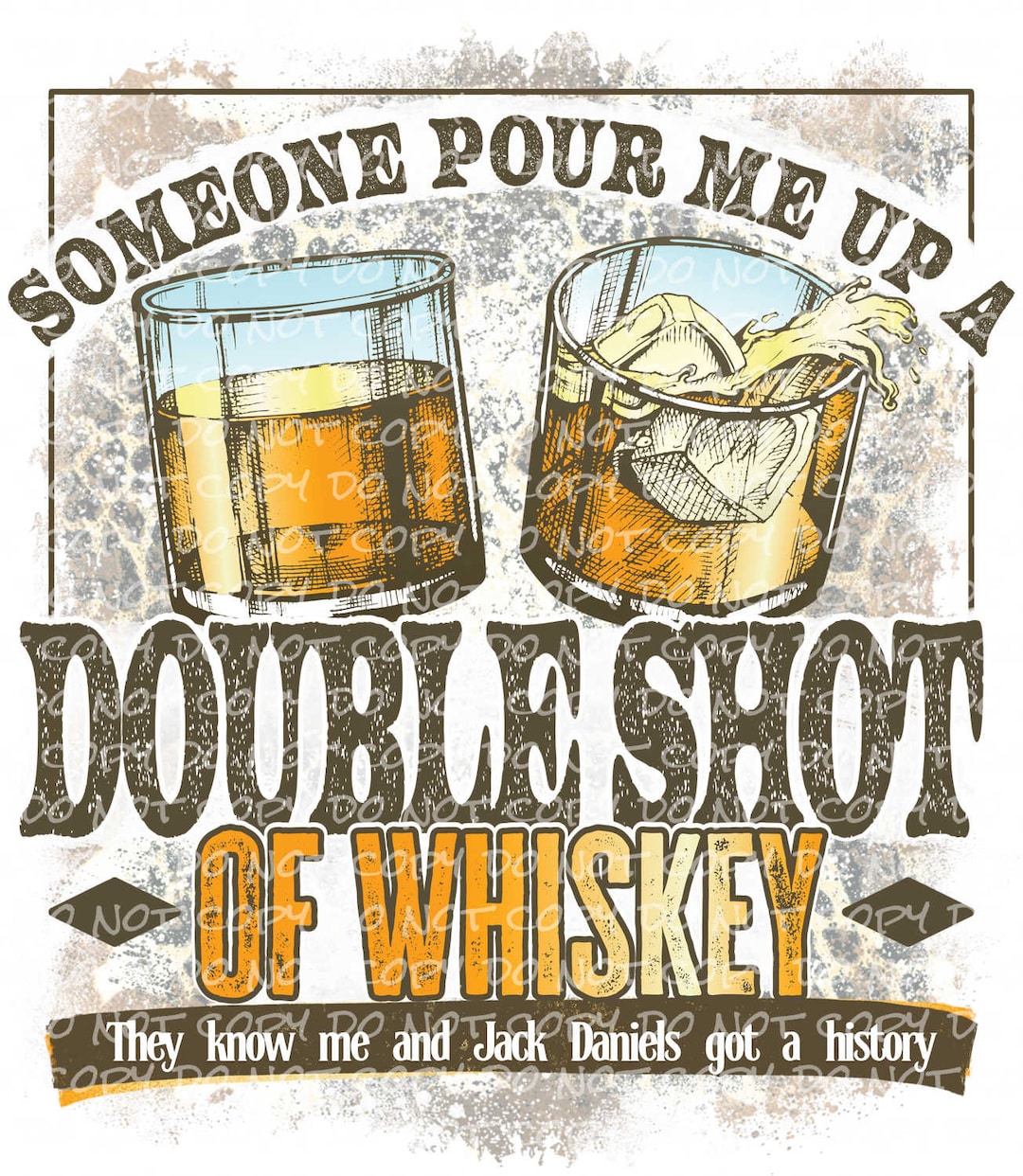 Double Shot of Whiskey | DTF Ready to Press or Sublimation Transfer - Etsy