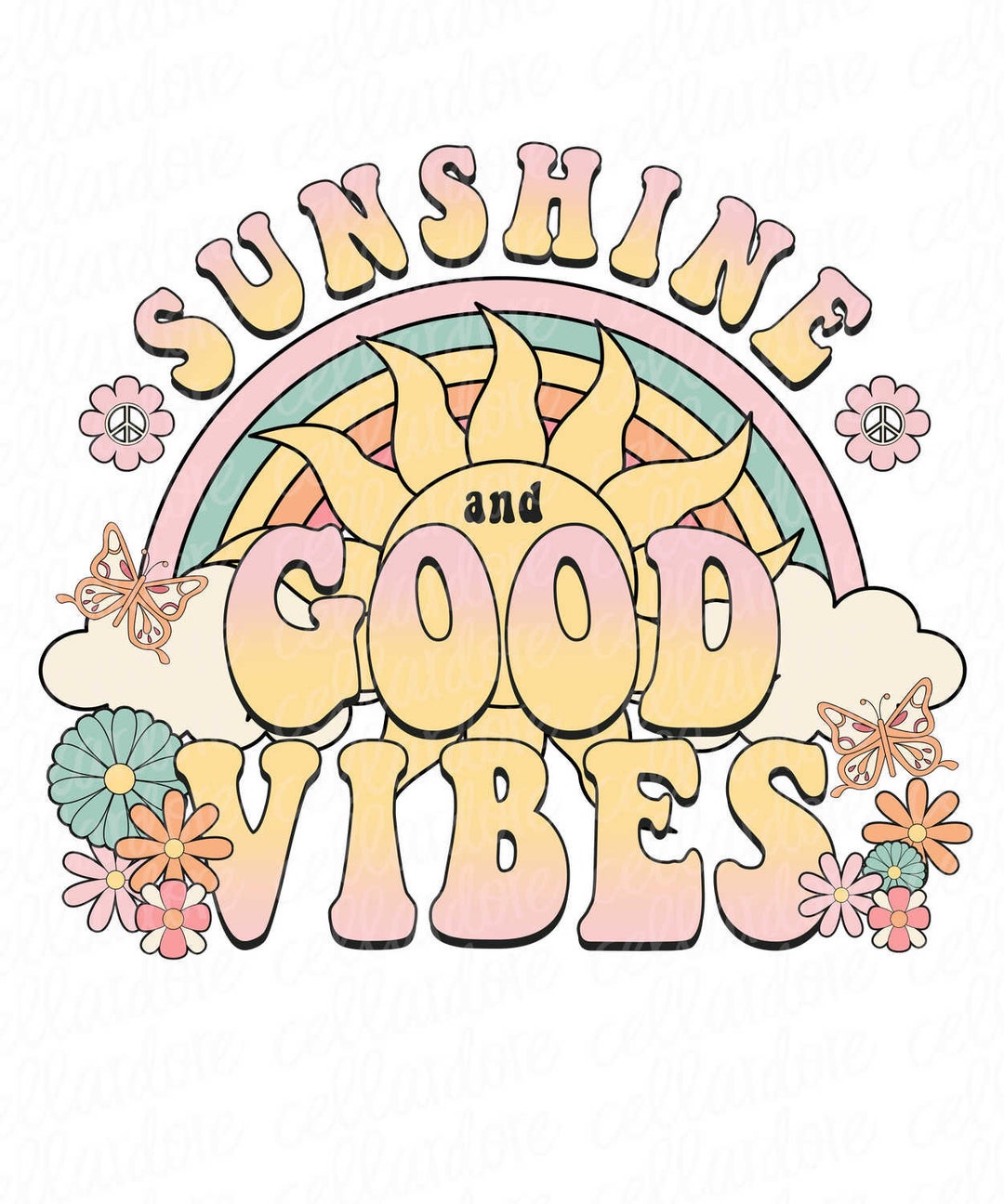 Sunshine and Good Vibes - DTF Ready to Press or Sublimation Transfer - Etsy