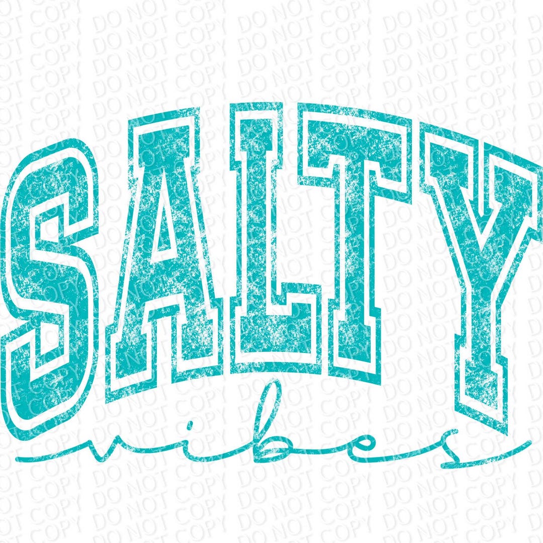 Salty Vibes Varsity Letters | DTF Ready to Press or Sublimation ...