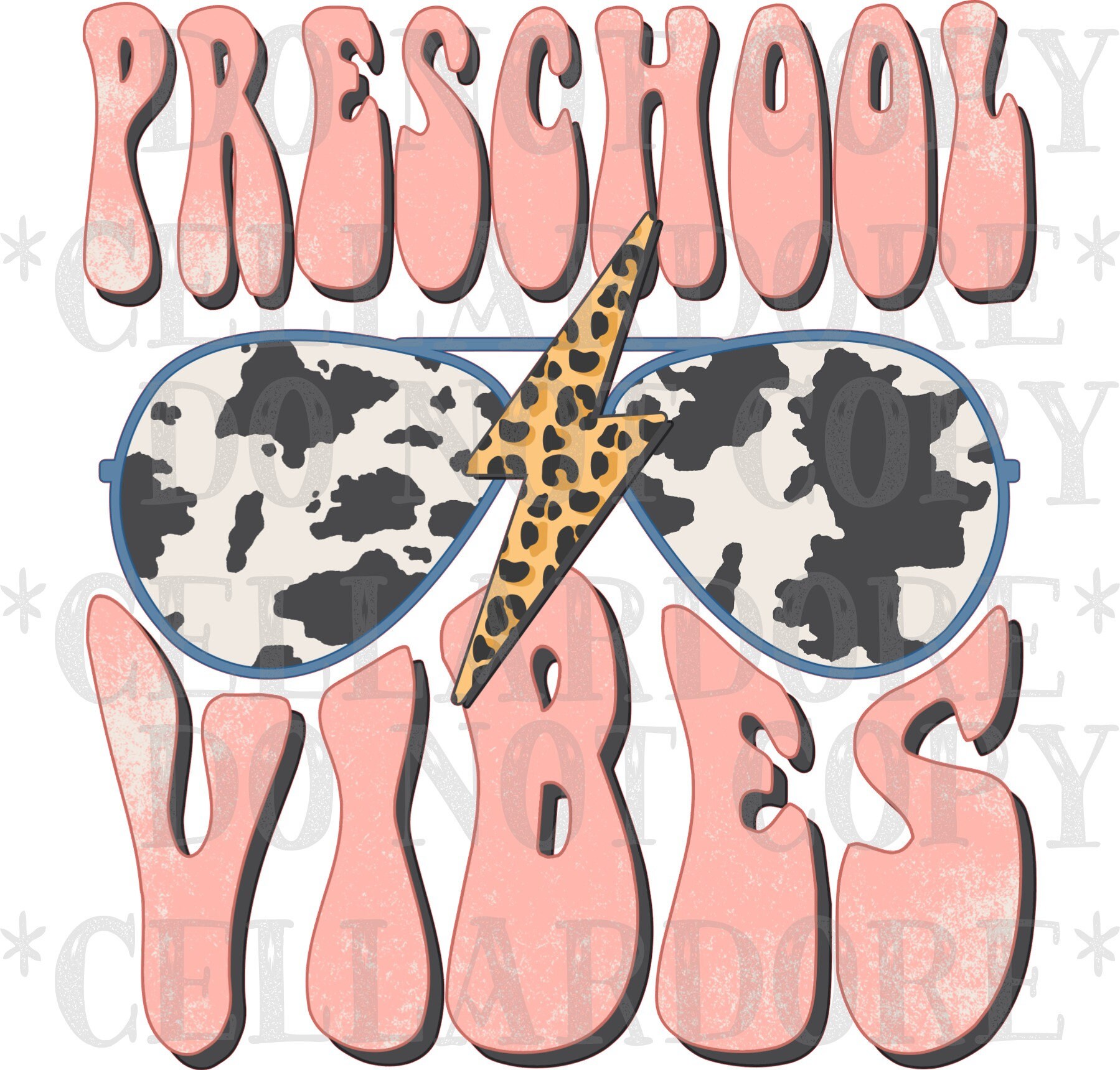 Back to School Retro Cow Print Preschool 5th Grade Vibes - Etsy