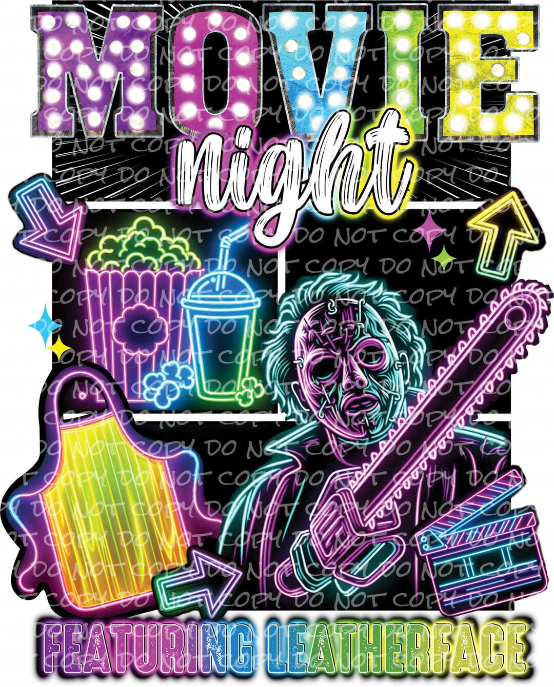 Movie Night DTF Ready to Press or Sublimation Transfer - Etsy