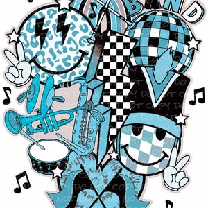 Retro Marching Band Collage - DTF Ready to Press or Sublimation ...
