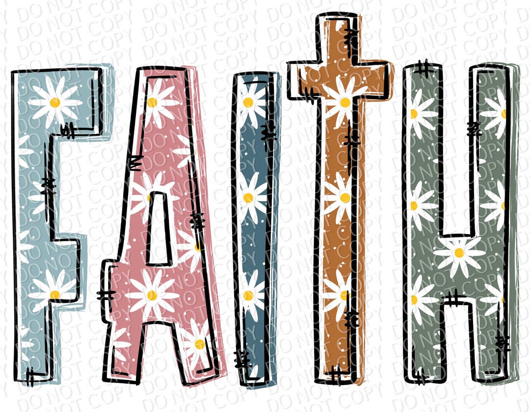 Faith Boho Daisy | DTF Ready to Press or Sublimation Transfer - Etsy