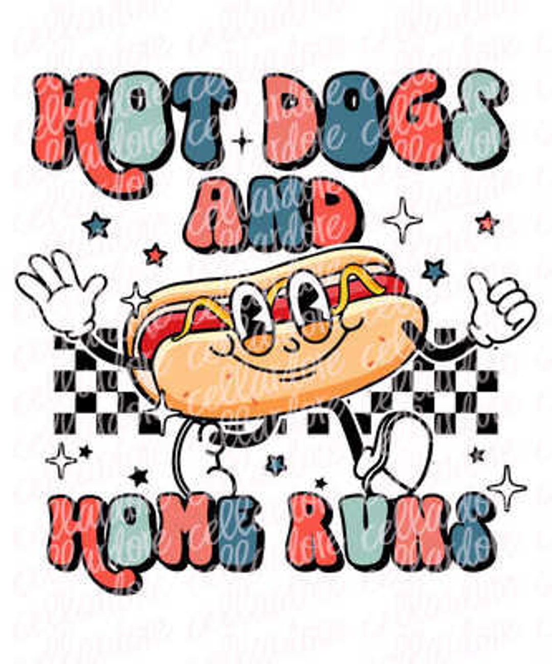 Hot Dogs and Home Runs DTF Ready to Press or Sublimation - Etsy