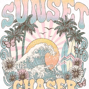 Sunset Chaser | DTF Ready to Press or Sublimation Transfer - Etsy