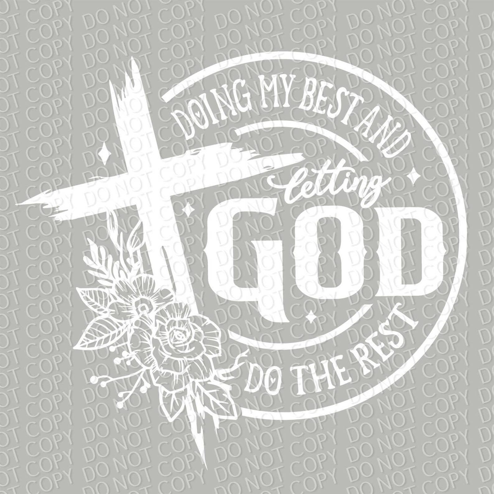 Christian Cross and Floral Design: DTF or Sublimation Transfer - Etsy