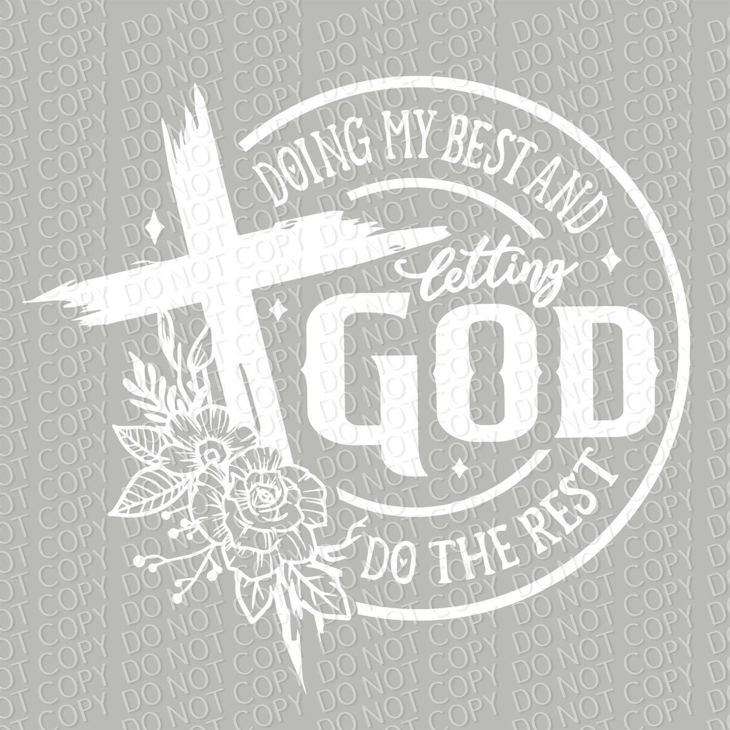 Christian Cross and Floral Design: DTF or Sublimation Transfer - Etsy