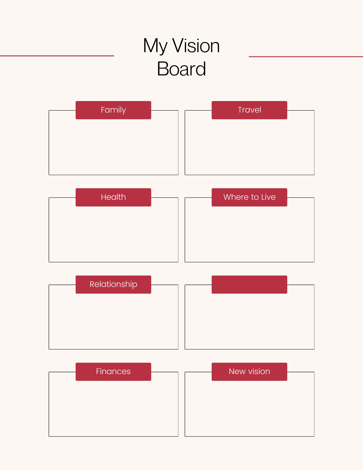 Vision Board, Red Vision Board - Etsy