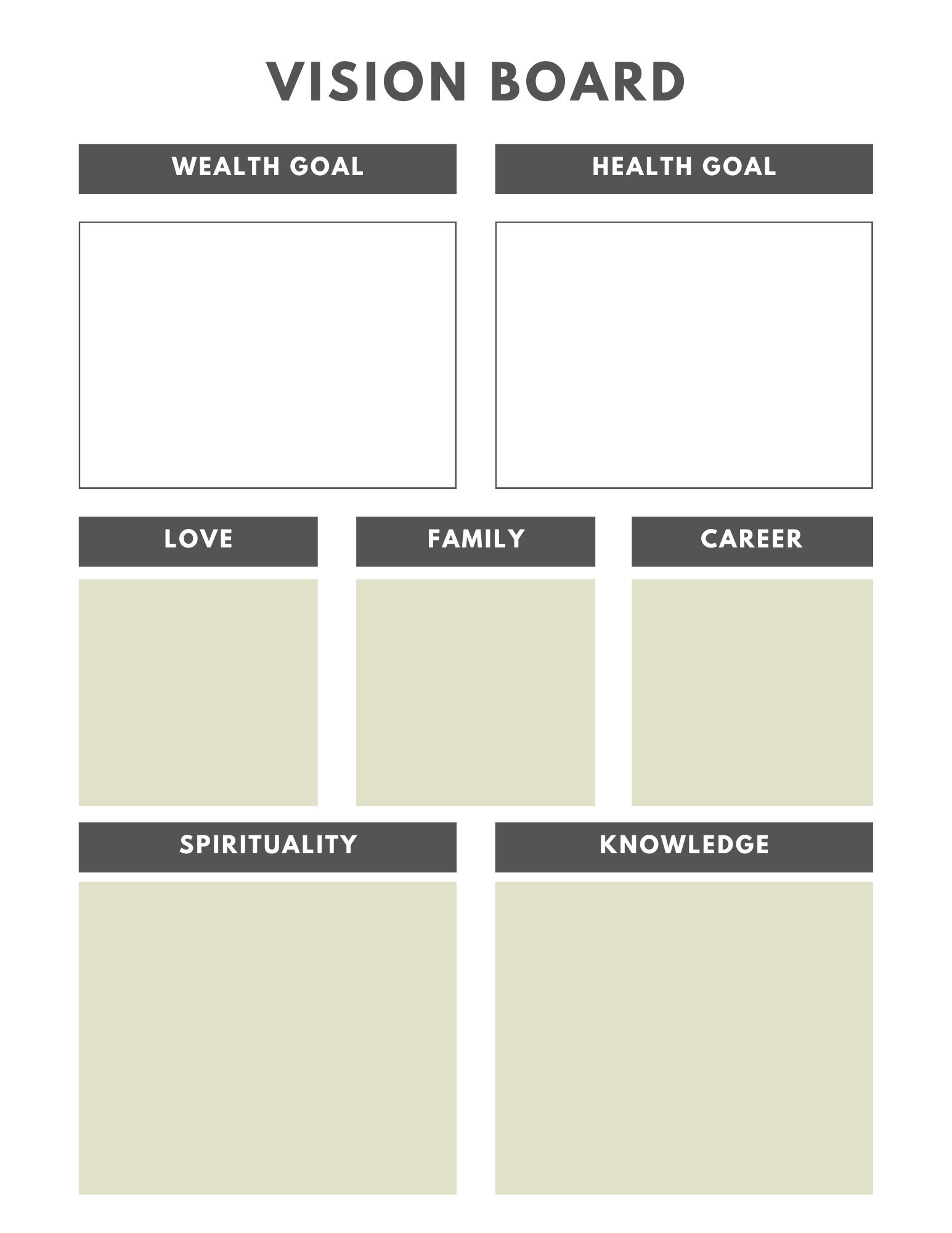 Vision Board, Red Vision Board - Etsy