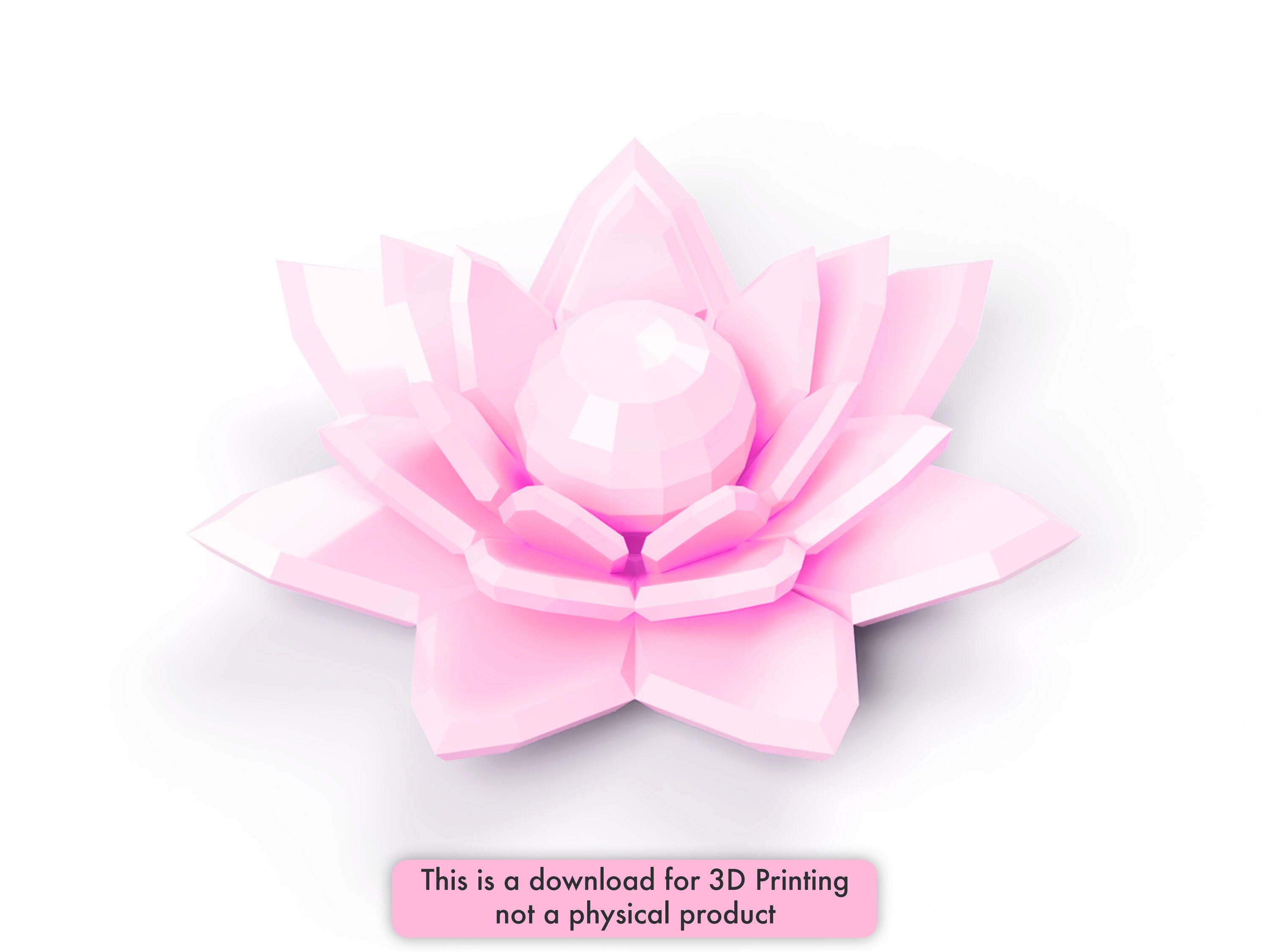 Crystal Lotus Flower 3D Model Digital Download - Etsy