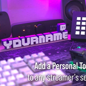 Custom Twitch Name Plate Desk Stand - Ideal Christmas Gift for Twitch ...