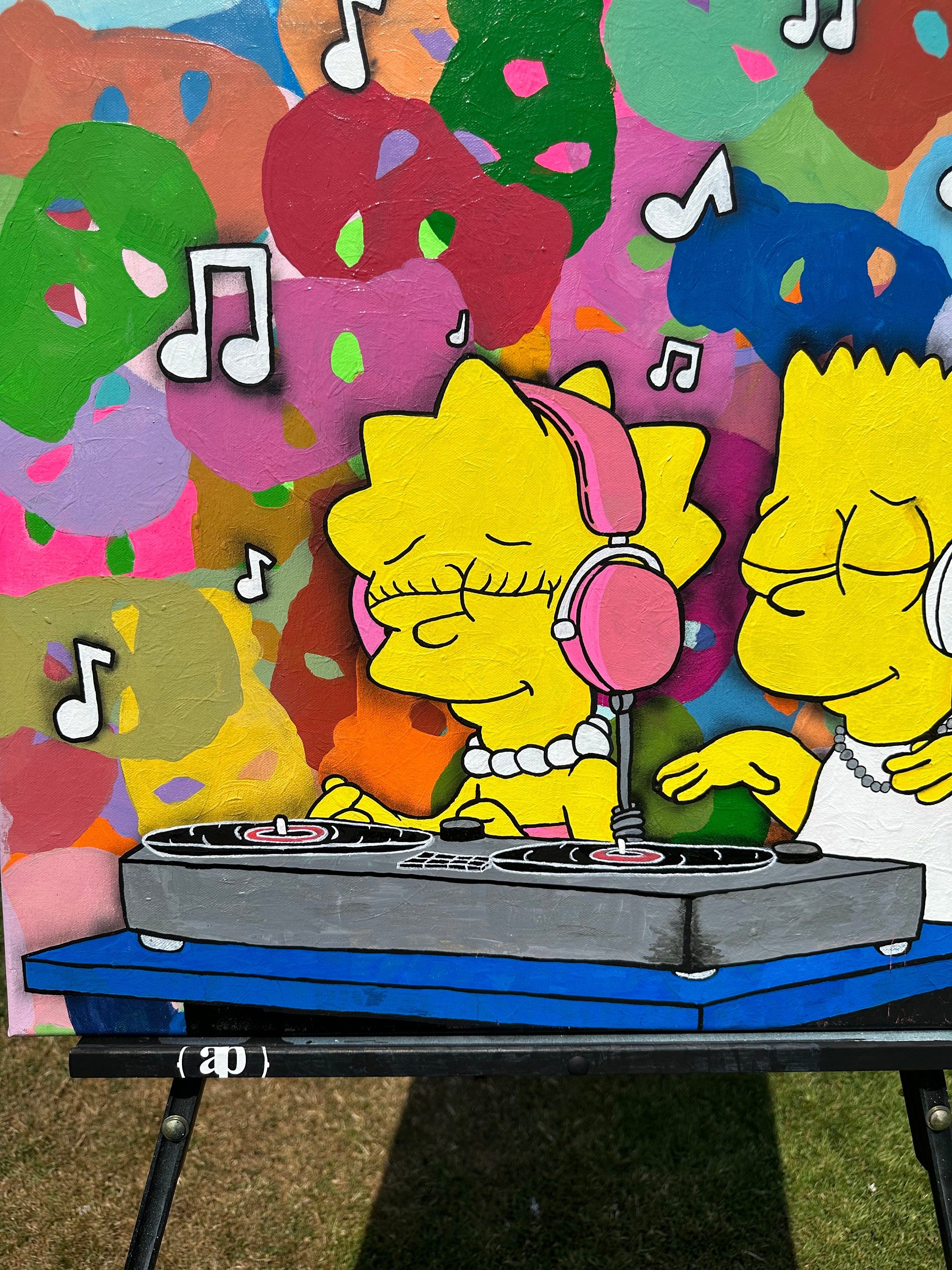 Bart and Lisa Simpsons Djing on the Balaclava Multi-color Camo - Etsy