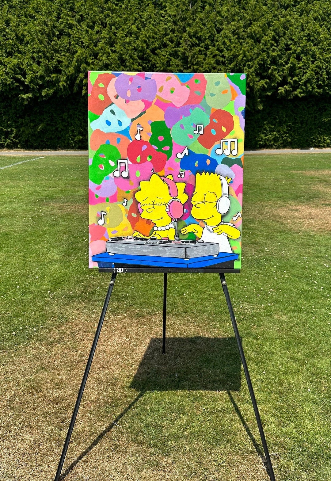 Bart and Lisa Simpsons Djing on the Balaclava Multi-color Camo - Etsy