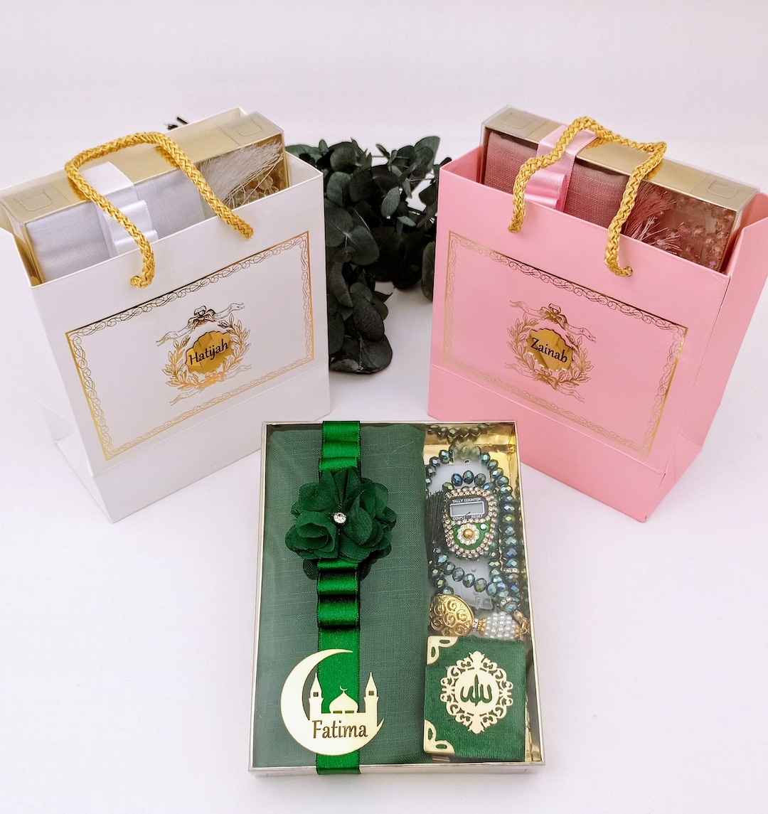 Personalized Special Set | Crystal Prayer Beads Islamic Gift Set | Eid ...