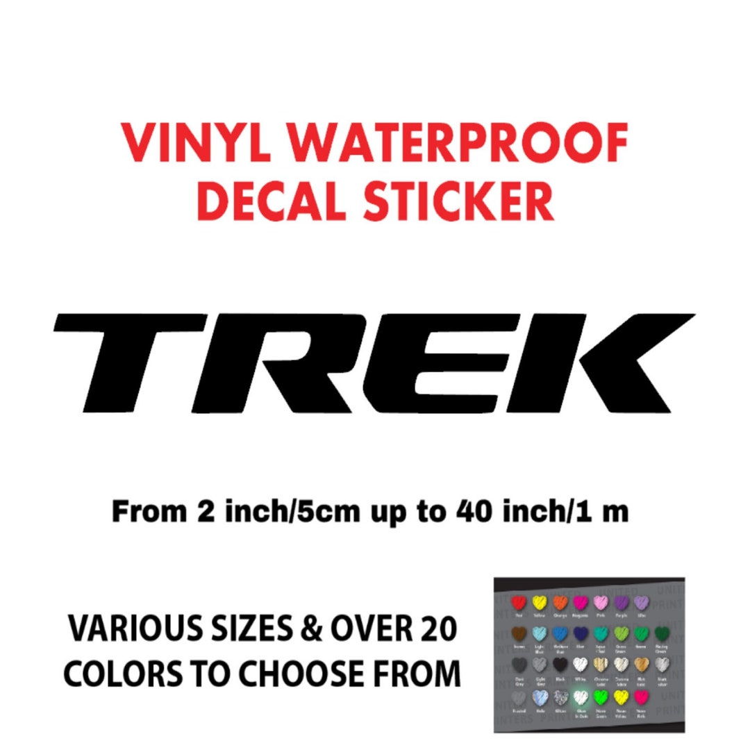 Trek Mountain Bike Vinyl Sticker Decal Choose Your Colour or - Etsy