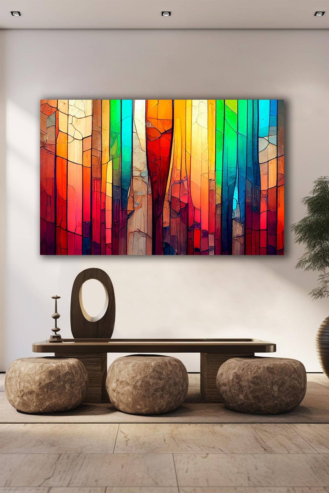 Colorful Scale Table, Color Diagram Hanging, Tempered Glass Wall Decor ...