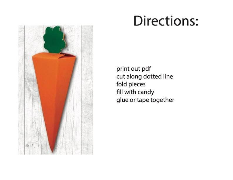 Printable Carrot Candy Box - Etsy