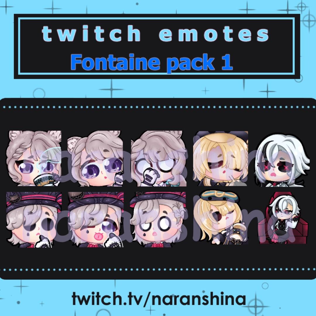 Fontaine Emotes Pack 1 | Genshin Impact | Arle, Freminet, Lynette ...
