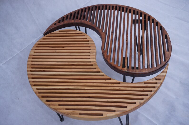 Reclaimed Wood Yin Yang Table - Etsy