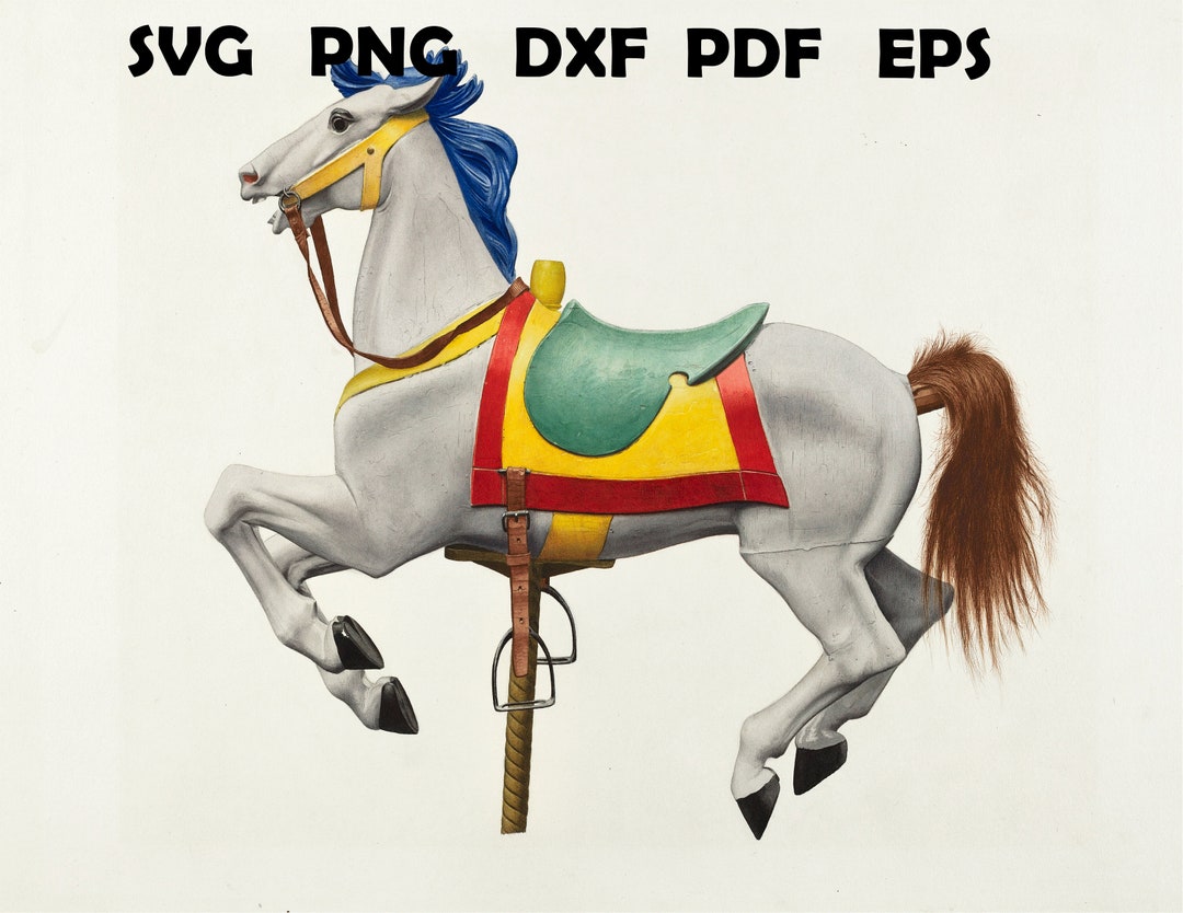 Coloring Sheet by Numbers, Carousel Horse Made Between 1935-1942, Part ...