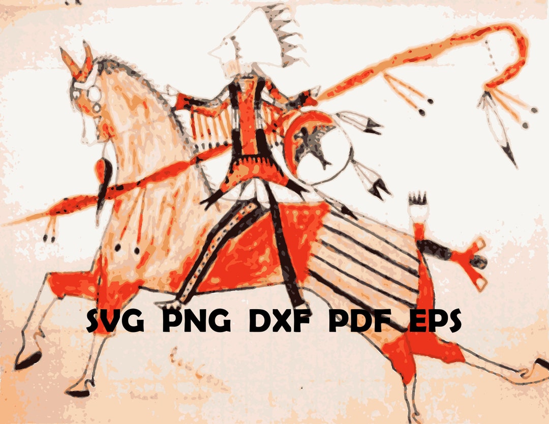 Lakota Warrior Coloring Sheet, Native American Art (digital Download ...