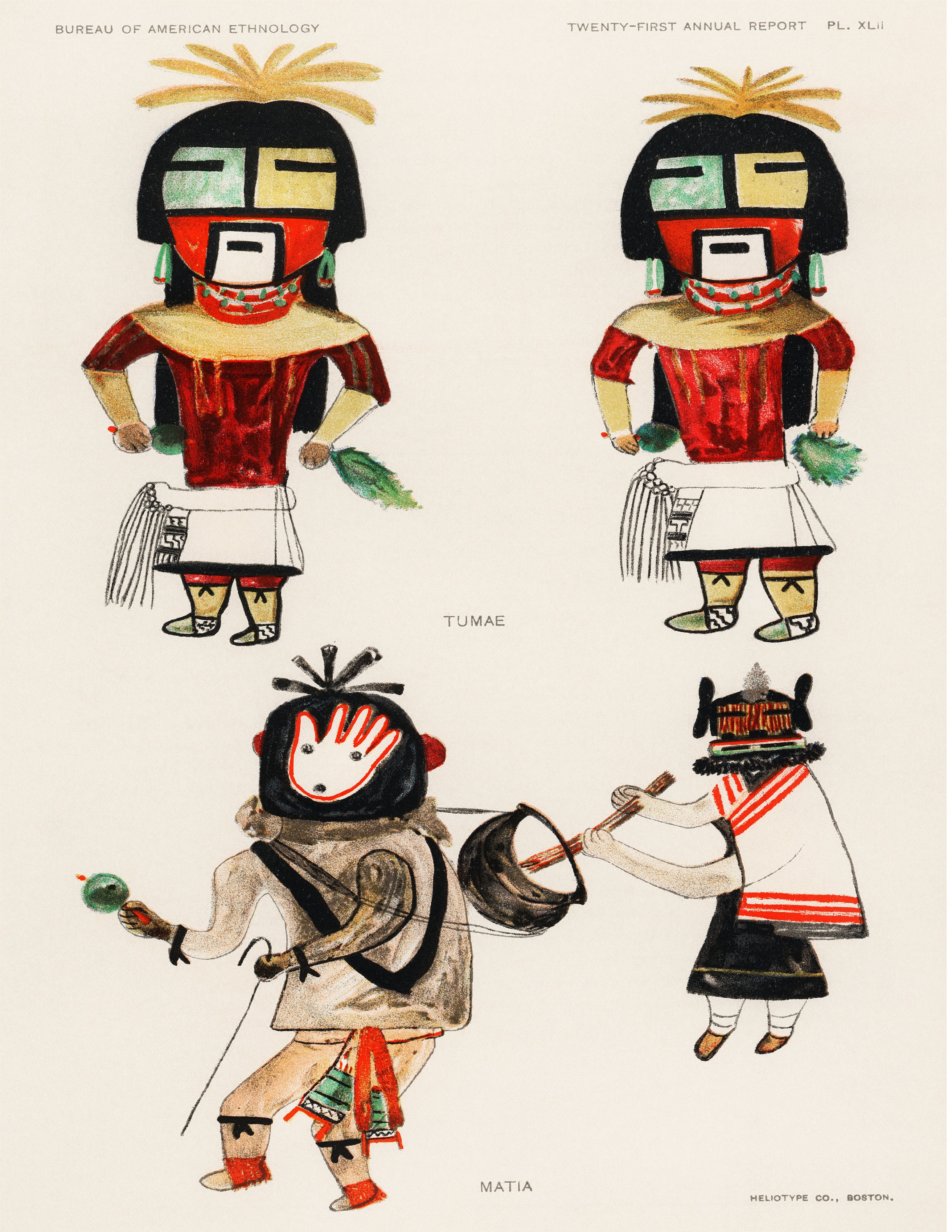 Coloring Sheet by Numbers, Hopi Kachinas 1895, Part of the Native ...