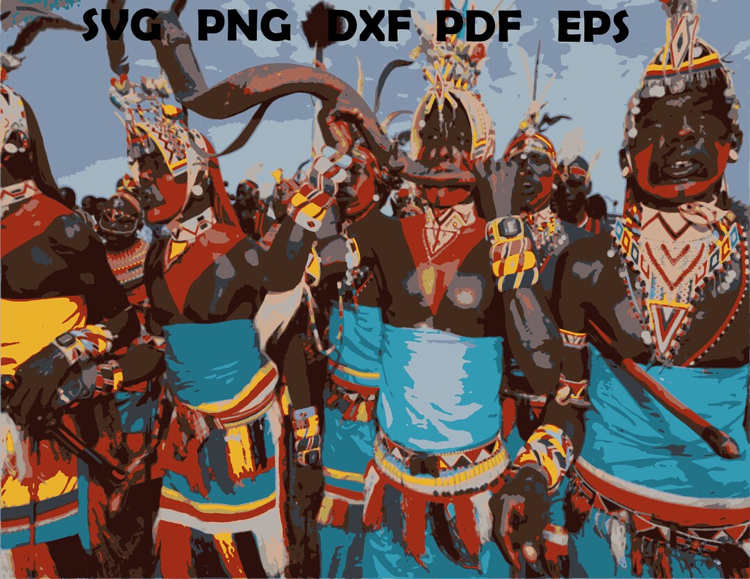 African Tribal Ceremony Color by Numbers Sheet (digital Download) - Etsy