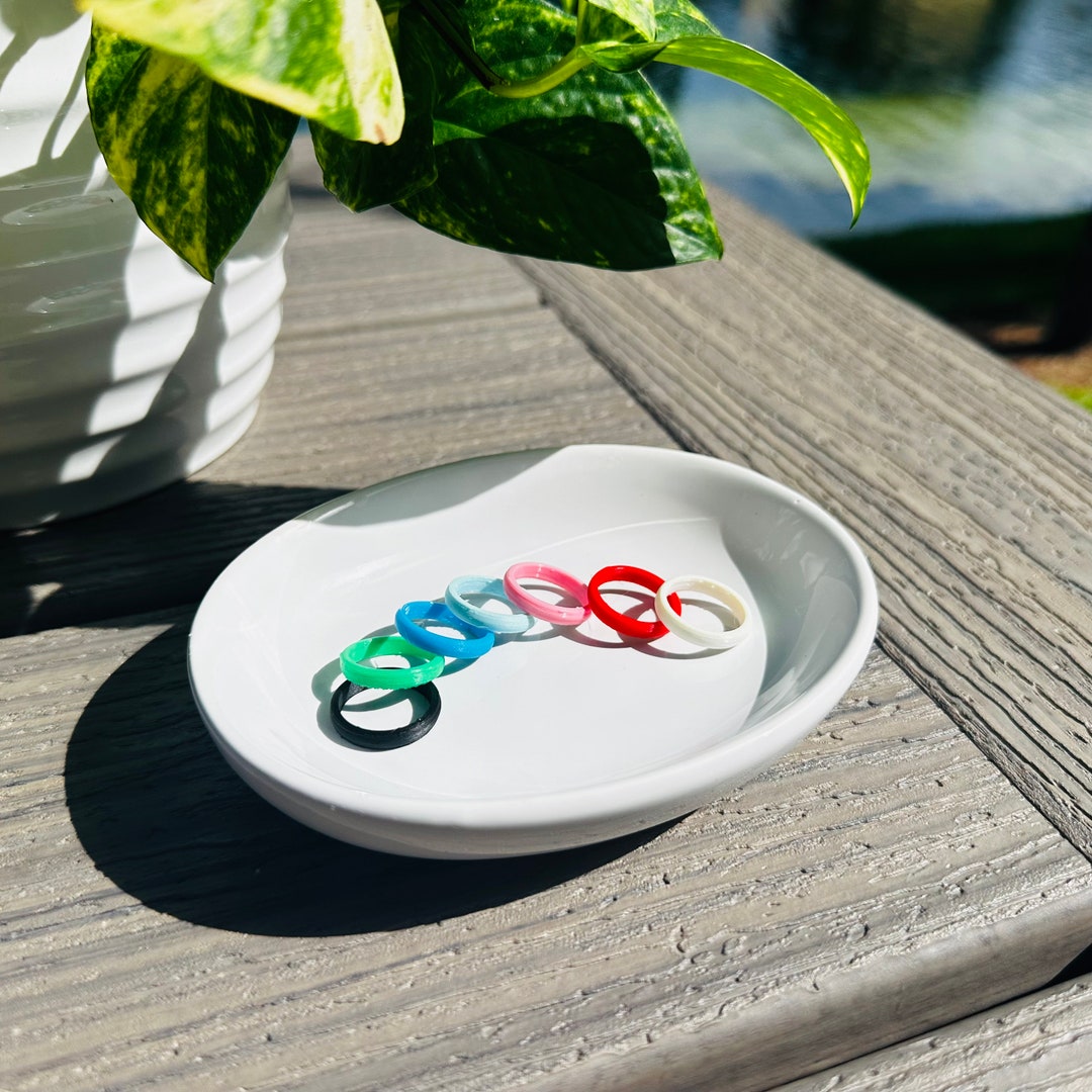 Minimalist 3D Printed Plastic Ring: Colorful Elegant Jewelry (3.7 Mm ...