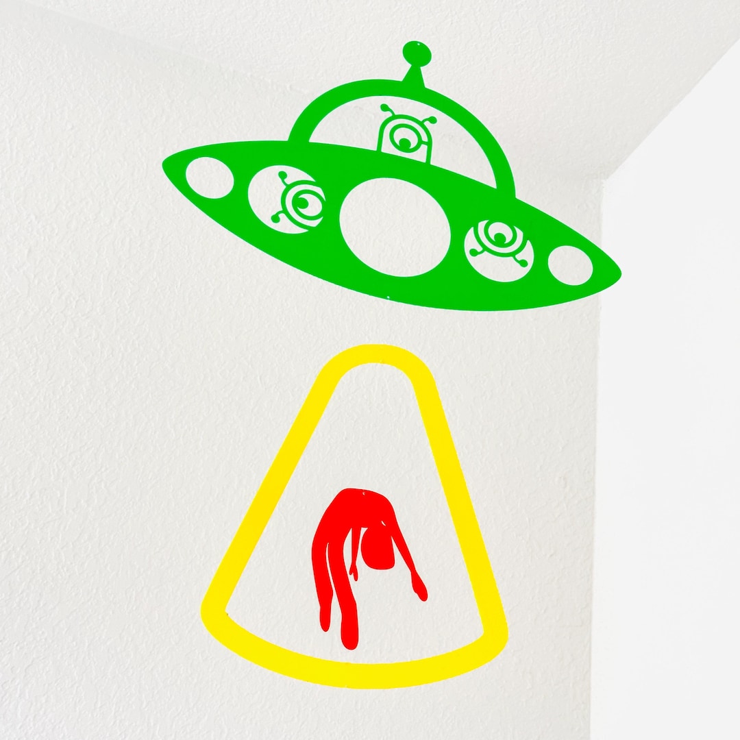 Fun UFO Encounter: Adorable Multicolor Aliens Abducting a Human in a ...