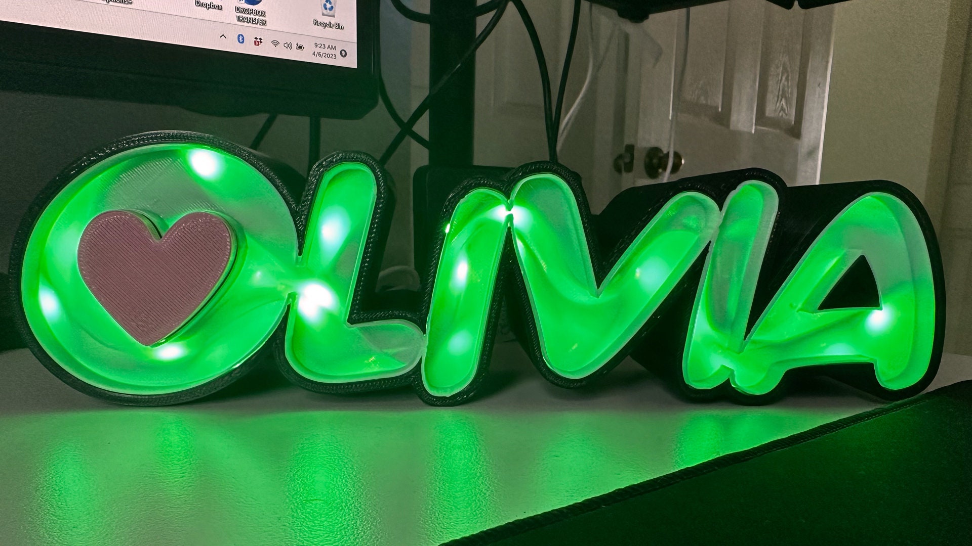 Personalized Luminous Name Sign - Customizable LED Lighting, Schedule ...