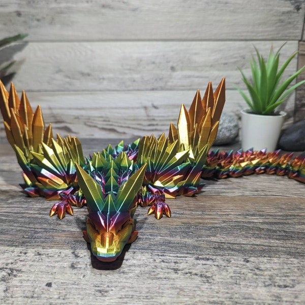 3d Printed Dragon Articulated With Wings - Etsy