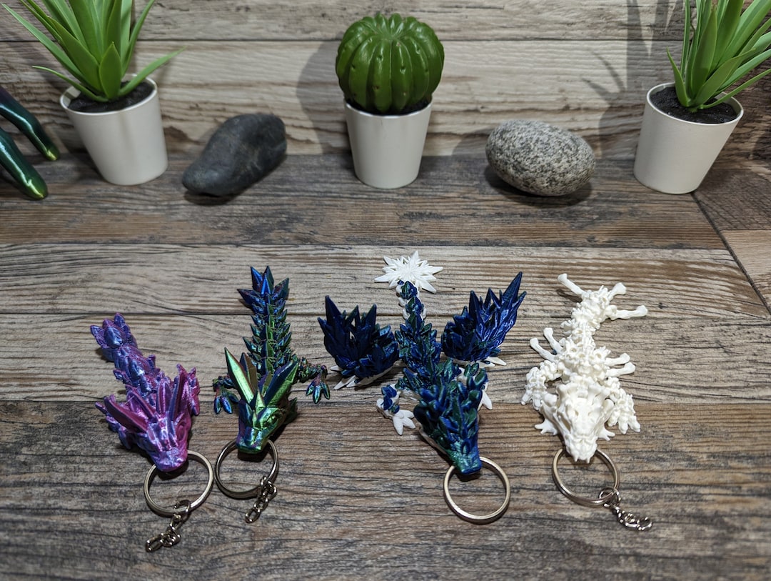 Dragon Keychains for Dragon Lover Keychain Colorful Unique Gift for Her ...