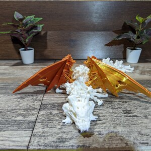 3D Printed Articulating Skeleton Dragon: Halloween Decor - Etsy