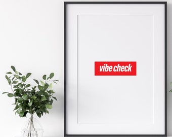 Vibe Check Poster - Etsy