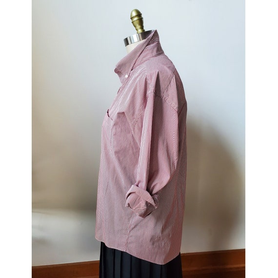 Vintage Late 90's Oversized Boyfriend Fit Red and Whi… - Gem