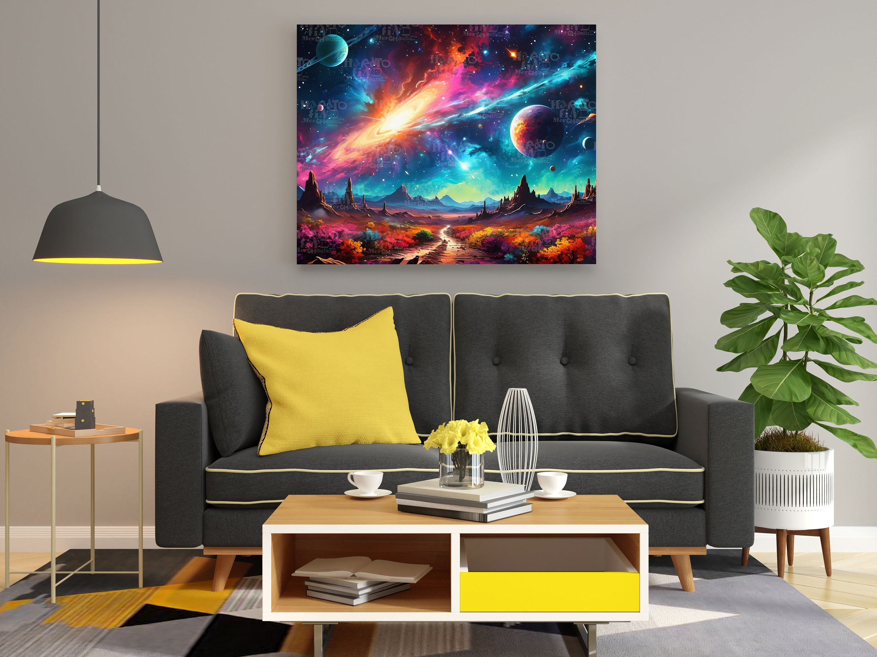 Alien Fantasy Landscape, Wall Art Poster Print, Image Download File ...