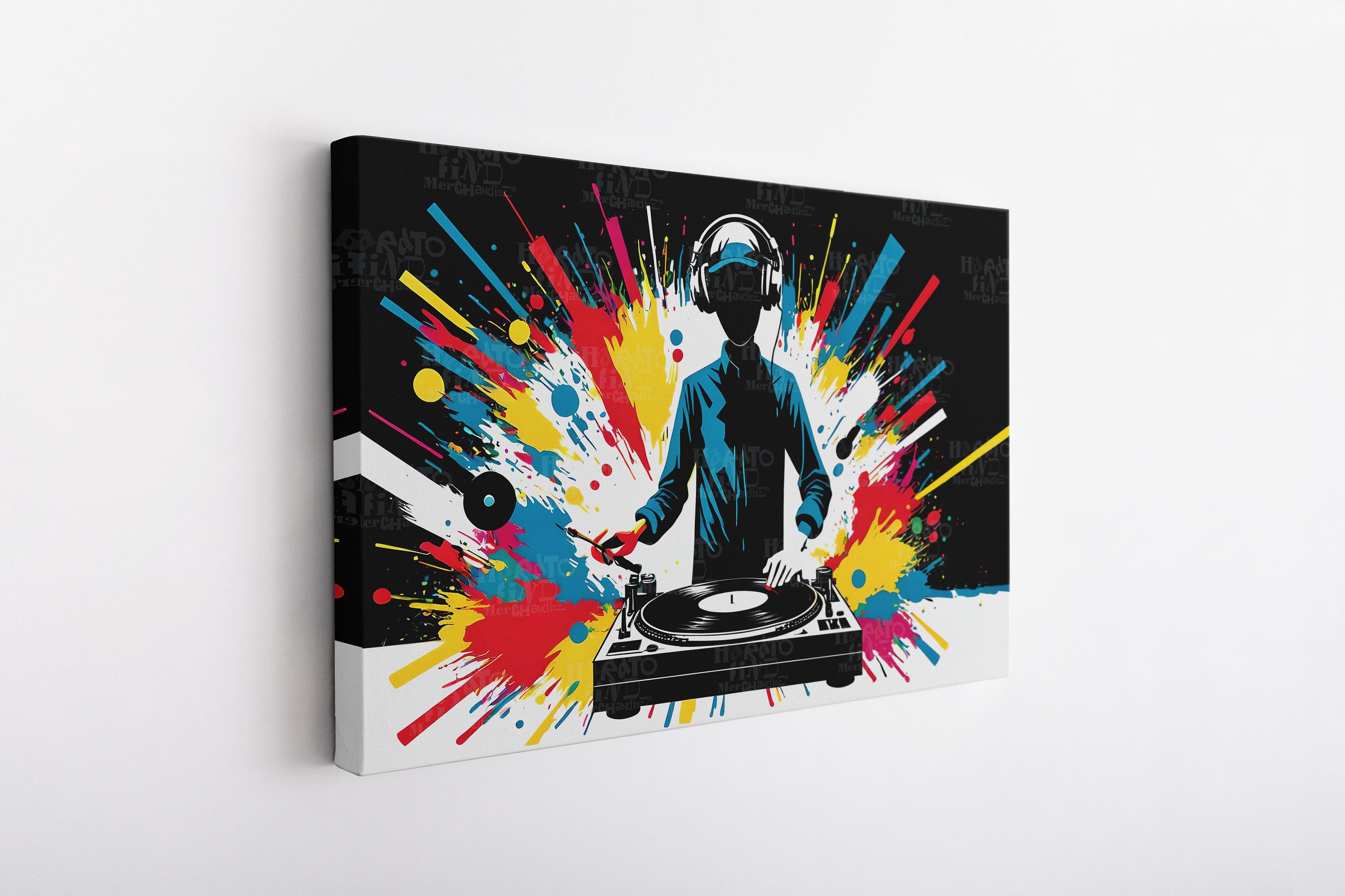 Dj on Turntable, Pop Art Download Image File, Wall Art Print Decor, Can ...
