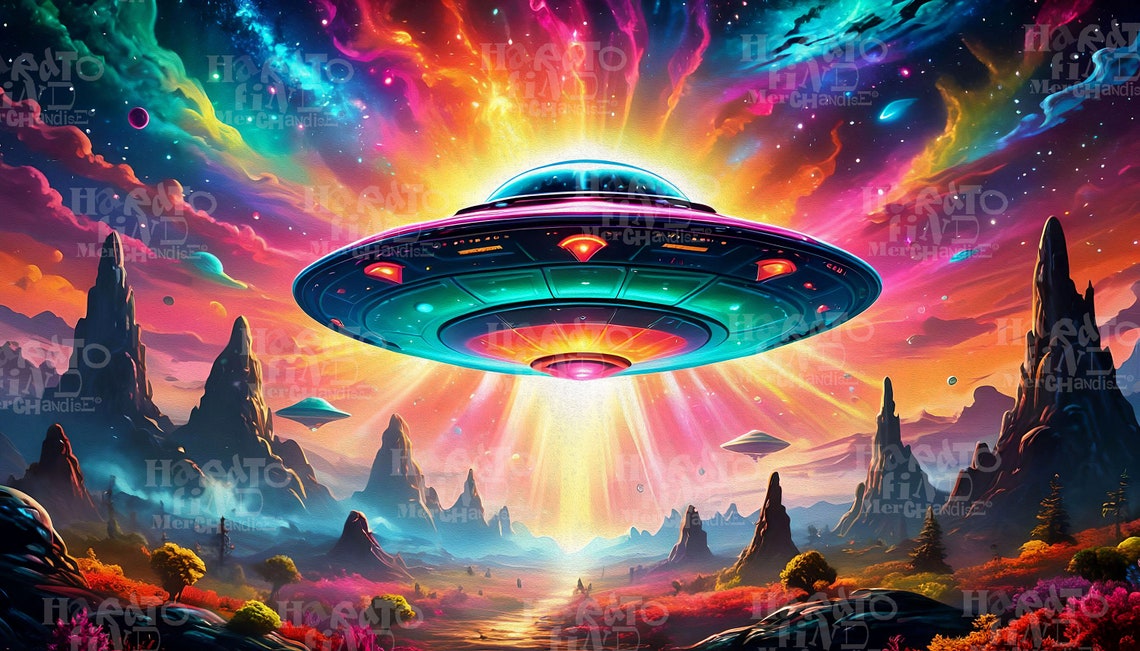 Welcome Aliens to Our World, Vibrant Stunning Colour Landscape, Wall ...