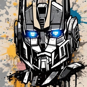 Autobot Abstract Pop Art Image Print Transformer Poster, Wall Art ...