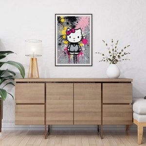 Cute Kitty Cat Series 4 Crazy Poster Pop Art, Wall Art Print Download ...