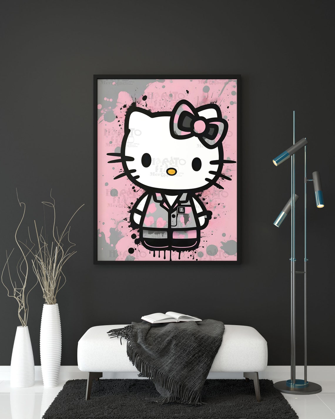 Cute Kitty Kat Wall Art, Bedroom Poster Art, Home Decor,series 1, Etsy ...