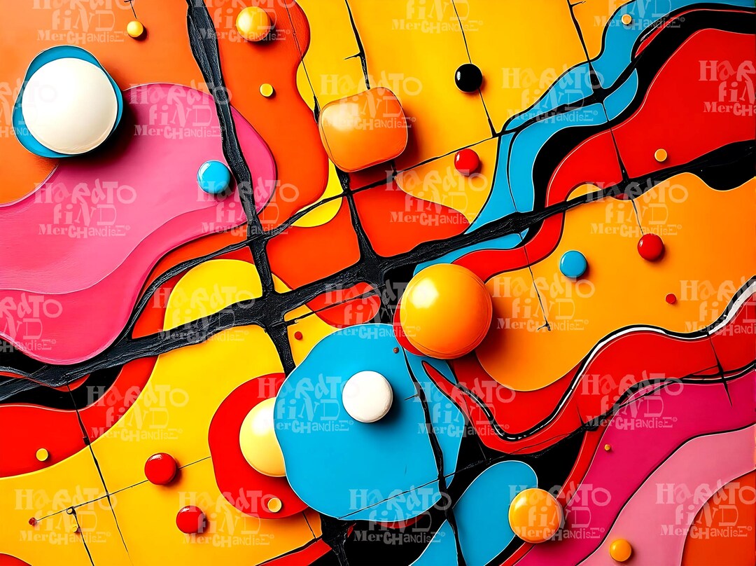 Abstract Art Evoke Emotion Bold Colors Digital Download Wall Art Canvas ...