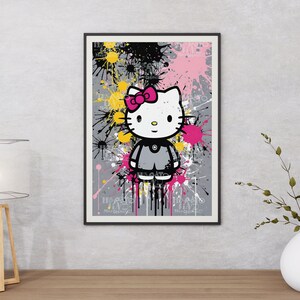 Cute Kitty Cat Series 4 Crazy Poster Pop Art, Wall Art Print Download ...