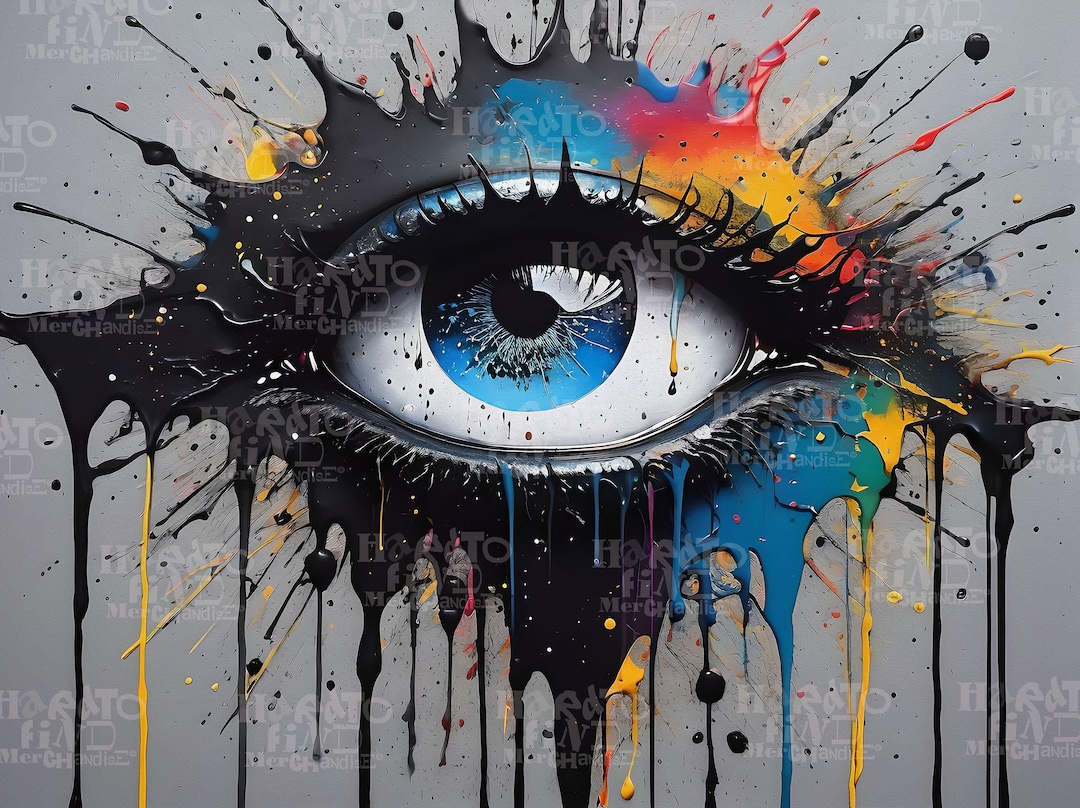Abstract Eye Wall Art Print, All Seeing Eye Poster, Image File Download ...