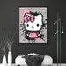 Cute Kitty Kat Poster, Wall Art Print to Download, Cat With Bow Pop Art ...