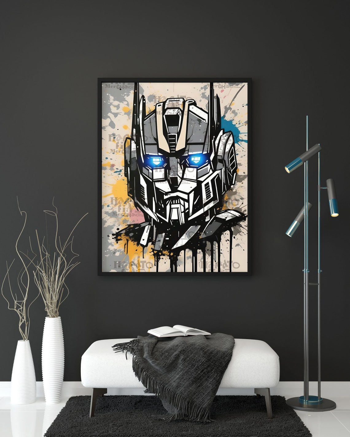 Autobot Abstract Pop Art Image Print Transformer Poster, Wall Art ...