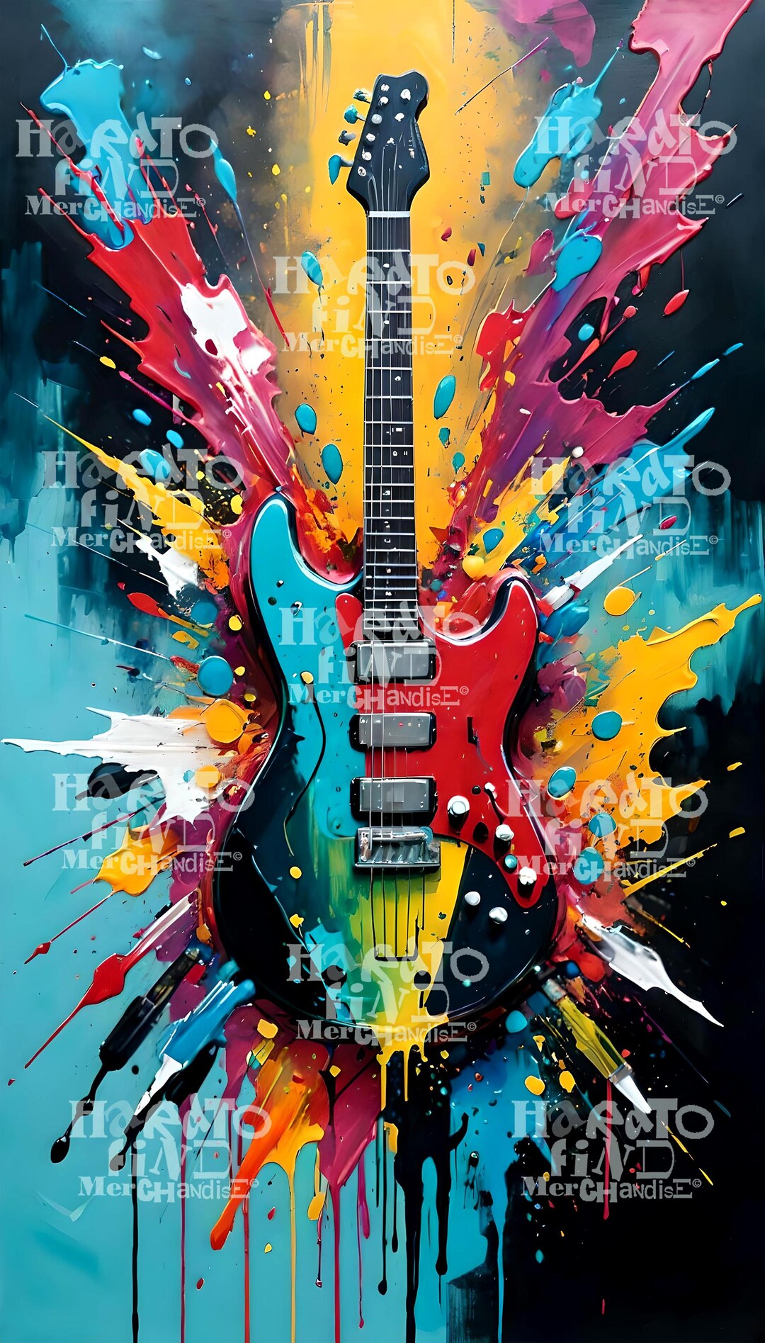 Abstract Art Music Fans Art for Guitar Lovers Guitar Wall Decor Digital ...