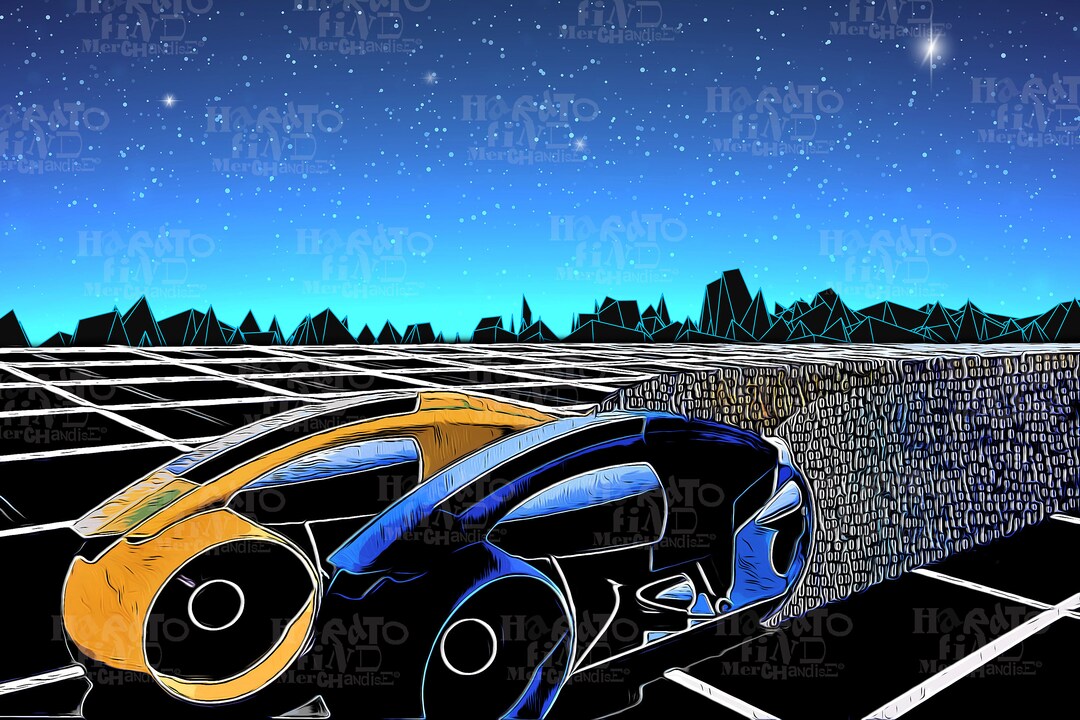 Gaming Room Poster, Light Cycles Fan Art, Image Download, Series 01, Gaming Print Fandom Art ...