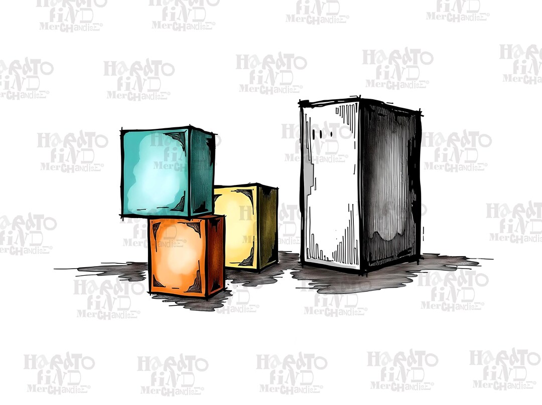 Boho Minimalist Shapes Squares Cubes Wall Art Digital Download Canvas ...